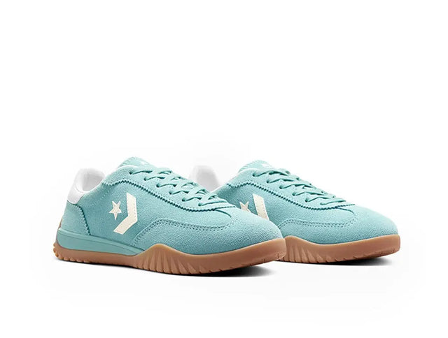 Zapatilla Converse Run Star Trainer Mujer Celeste Blanco Suela Gum ...